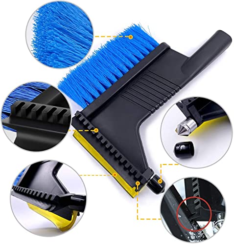 Car Snow Brush Removal Extendable with Ice Scraper and Ice Breaker Detachable Snow Mover for Car Auto SUV Truck Windshield Windows