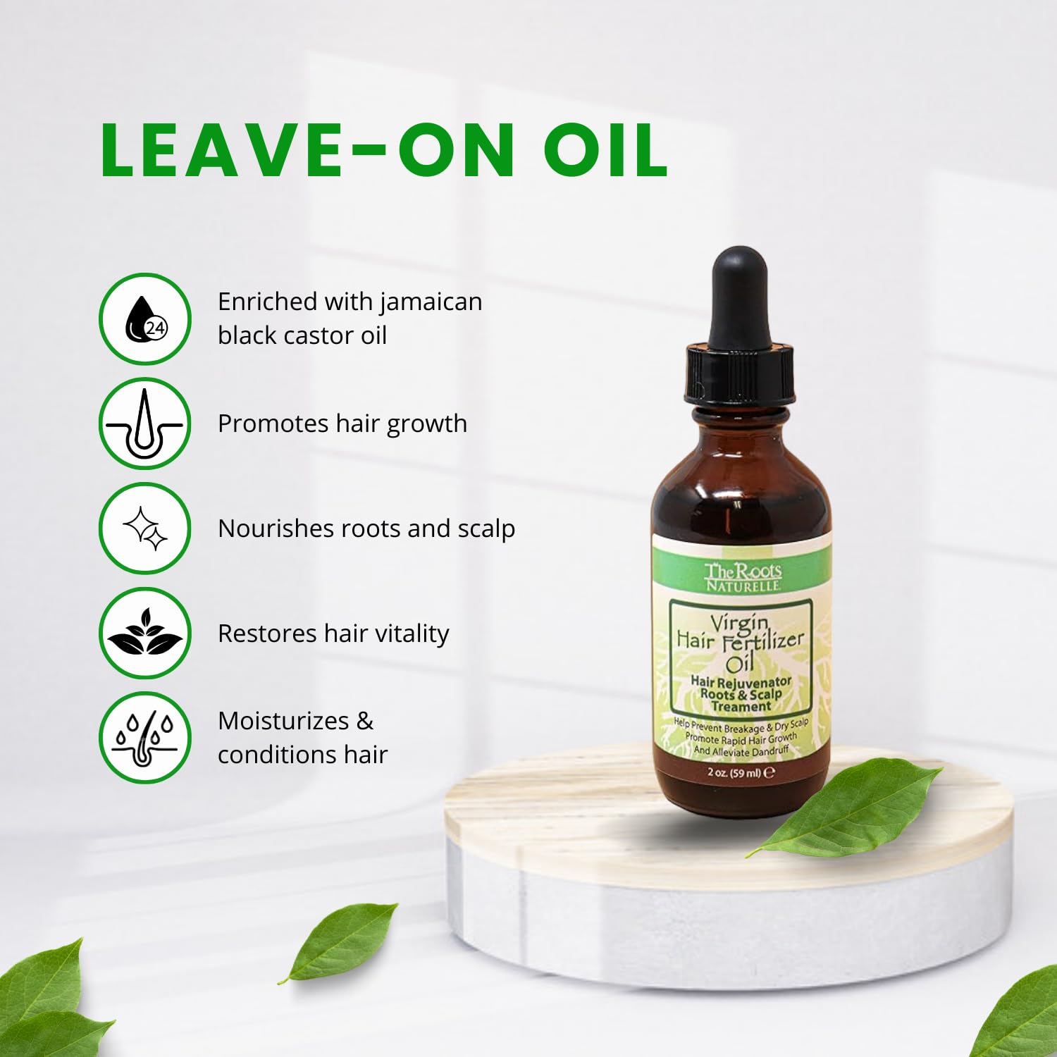 Virgin Hair Fertilizer Oil (2 Pack) - Roots and Scalp Treatment for Thinning or Breaking Hair | Enriched with Jamaican Black Castor Oil