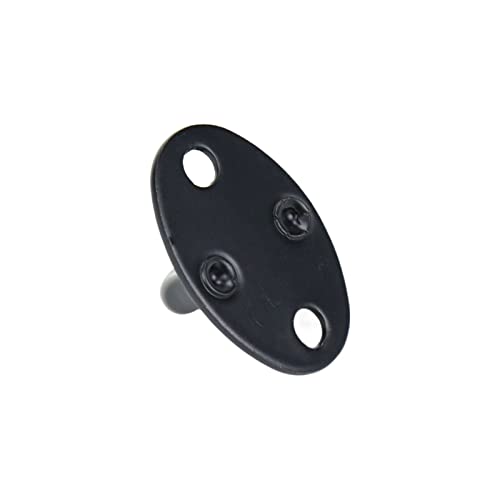 Dnyta 12 Pack Black Pad Eye Plate U Hooks Wall Mount Stainless Steel Ceiling Hooks Heavy Duty for Hanging Plants Lights