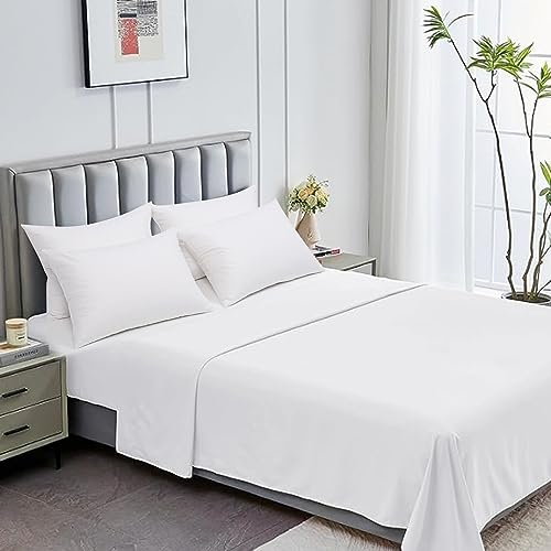 Botduck Goose Down Feather Pillows Standard Size Set of 4 Pack Hotel Collection Bed Pillow for Sleeping Medium Firm Support for Side Stomach & Back Sleepers, 20x26 Inch