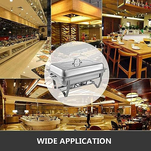 Chafing Dishes Chafing Dish Buffet Set, Food Warmers Server Warming Tray Round Rectangular Chafers, Stainless Steel Square Chafer, Round Food Warmer Chafing For Catering Warmer Chafer Set, Energy Effi