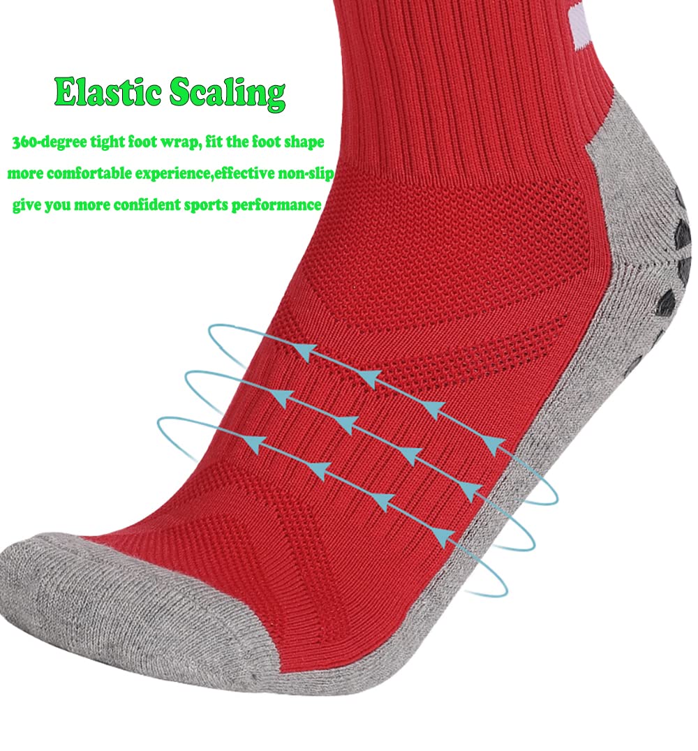 Anti-Skid Socks With Grips Non Slip Socks Ideal For Strenuous Exercise, Yoga, Pilates, Fall Prevention (2 Pairs Black)