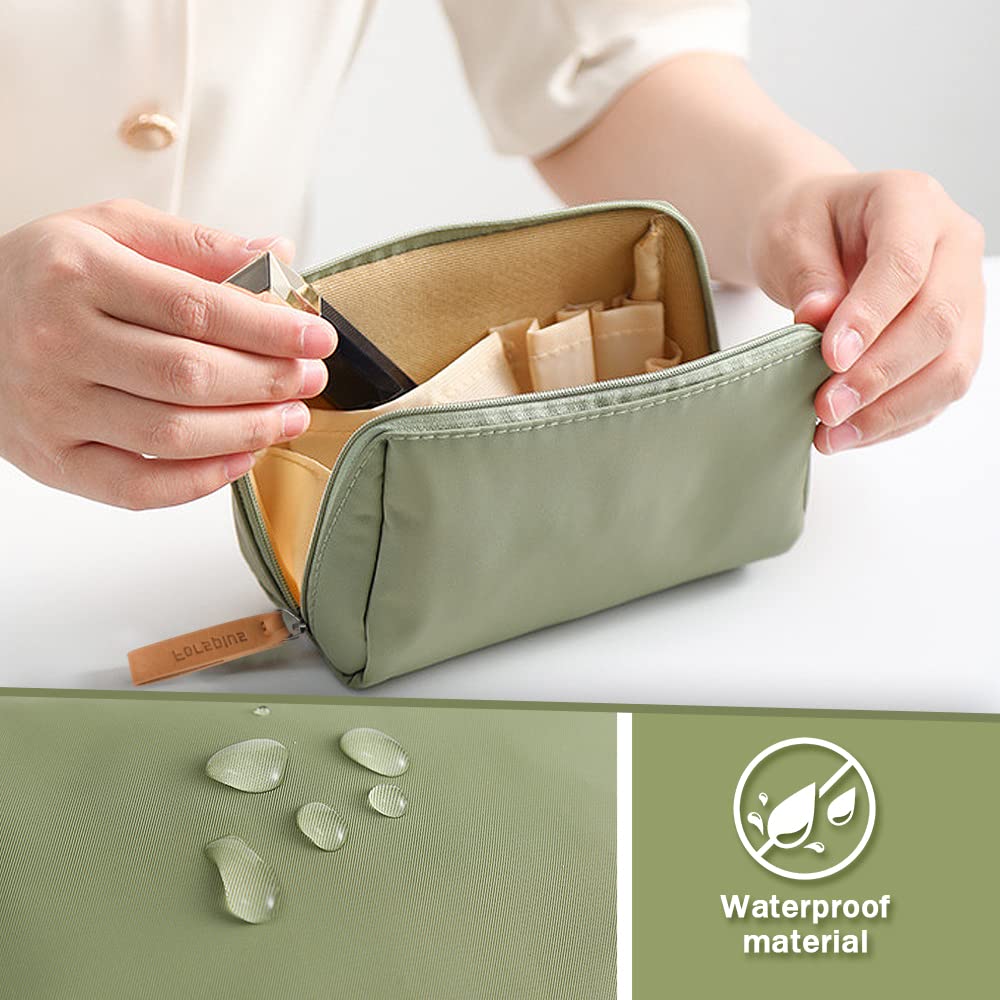 BSMAX 2023 New Travel Makeup Pouch for Women, Portable Mini Waterproof Travel Makeup Pouch (Green)