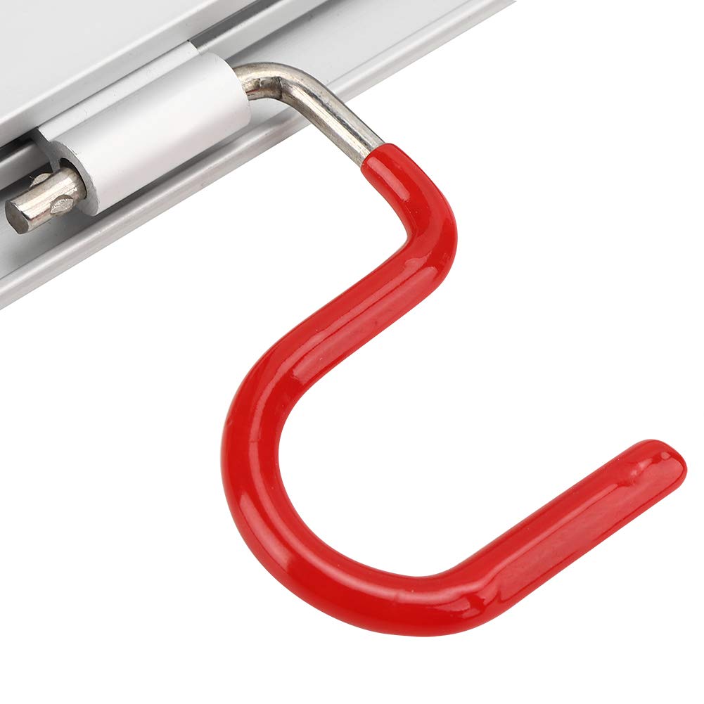 BORDSTRACT Mop Holder, S‑Shaped Mop Broom Storage Rack, Wall Mounted Mop Holder with Hooks for Home Toilet Bathroom(2 Hanger 2 Hook)