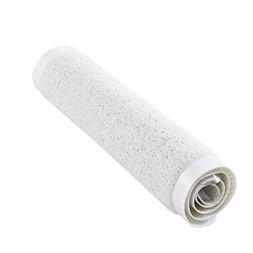 Corrie Loofah Cushioned Bath Mats, Non Slip Bathtub Shower Mat with Suction Cups for Textured Bathroom Surfaces, Phthalate Free, Quick Drying with Draining Capacity 29.5 x 17.0 (White)