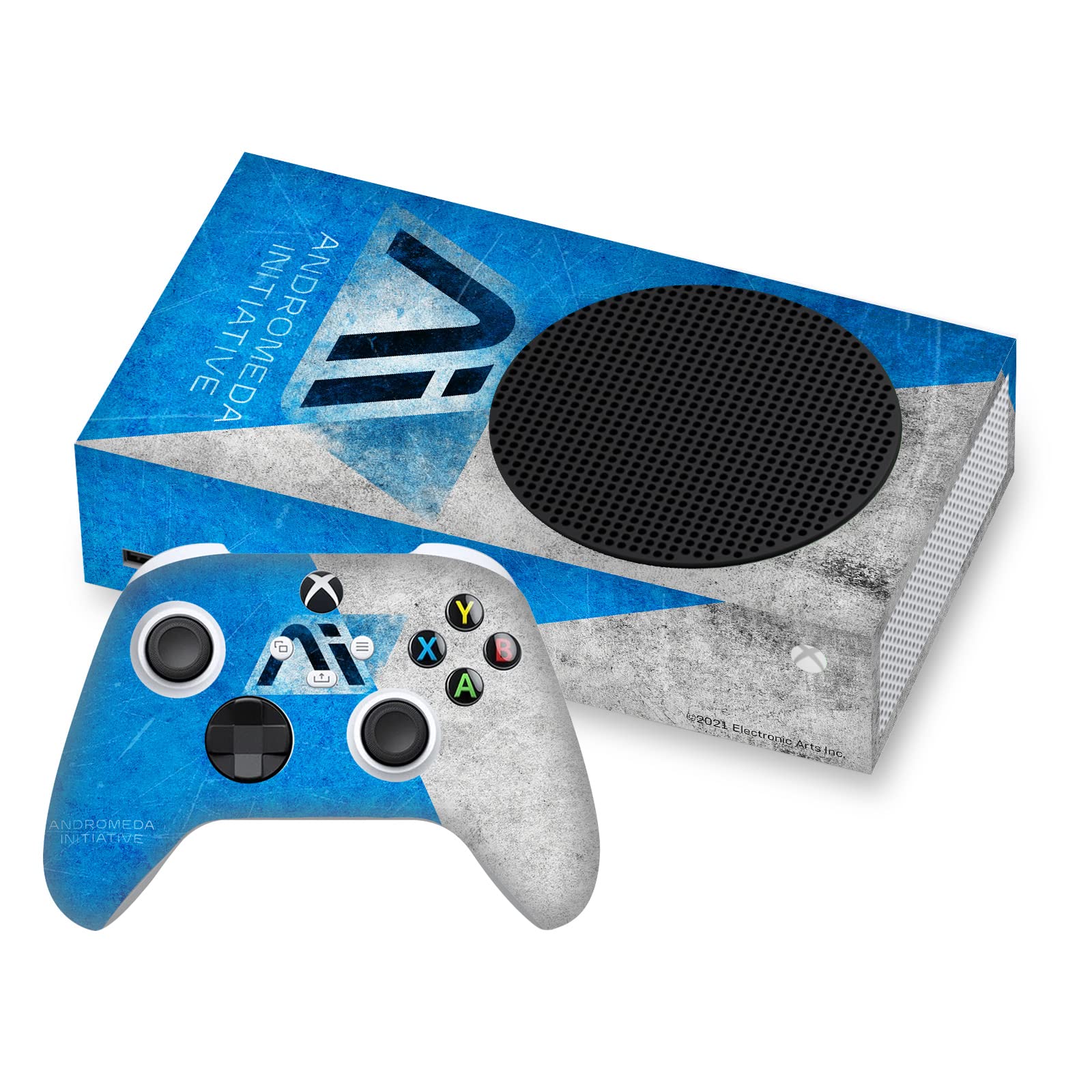 Head Case Designs Officially Licensed EA Bioware Mass Effect Initiative Distressed Andromeda Graphics Vinyl Sticker Gaming Skin Decal Cover Compatible With Xbox Series S Console and Controller Bundle