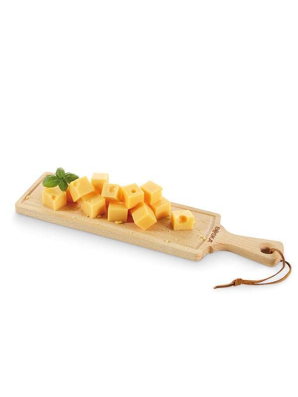 BOSKA Wooden Serving Cheese Board - Large Amigo Best For Cheese, Tapas, Bread, and Desserts Presentation - Board Slab with Non-Slip Feet - Cutting and Charcuterie Board - Dishwasher Safe