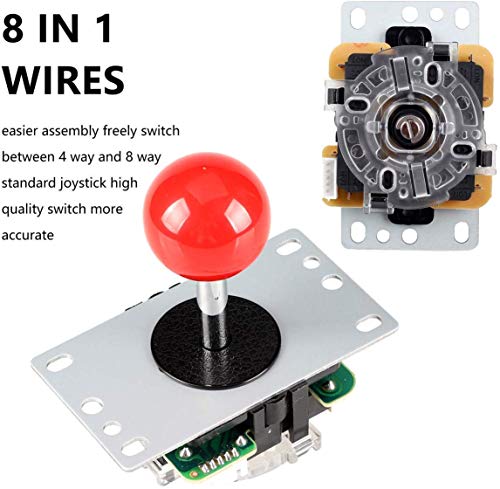 EG STARTS 2 Player Arcade DIY Kit Arcade Joystick + 16x LED Illuminated Arcade Buttons + 2 Player + Coin Buttons for Raspberry Pi 3B Model Project DIY Parts (Mixed Color Kits)