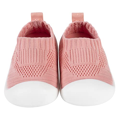 Gerber Unisex Baby Baby Toddler Boy and Girl Stretchy Knit Slip-On Sneaker Pink 6-9 Months