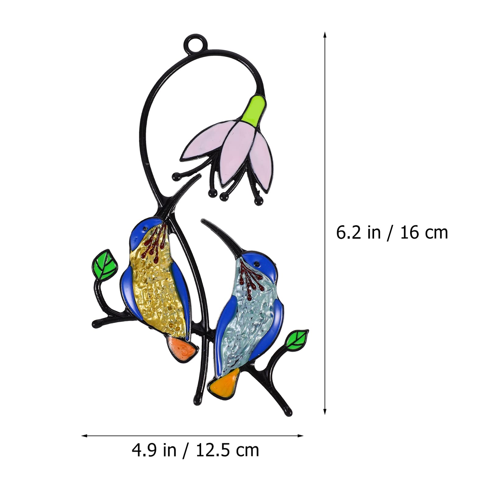BESTOYARD Metal Wind Chimes Blue Hummingbird Pendant Metal Sun Visor Bird Series Bird Series Sculpture Pendant