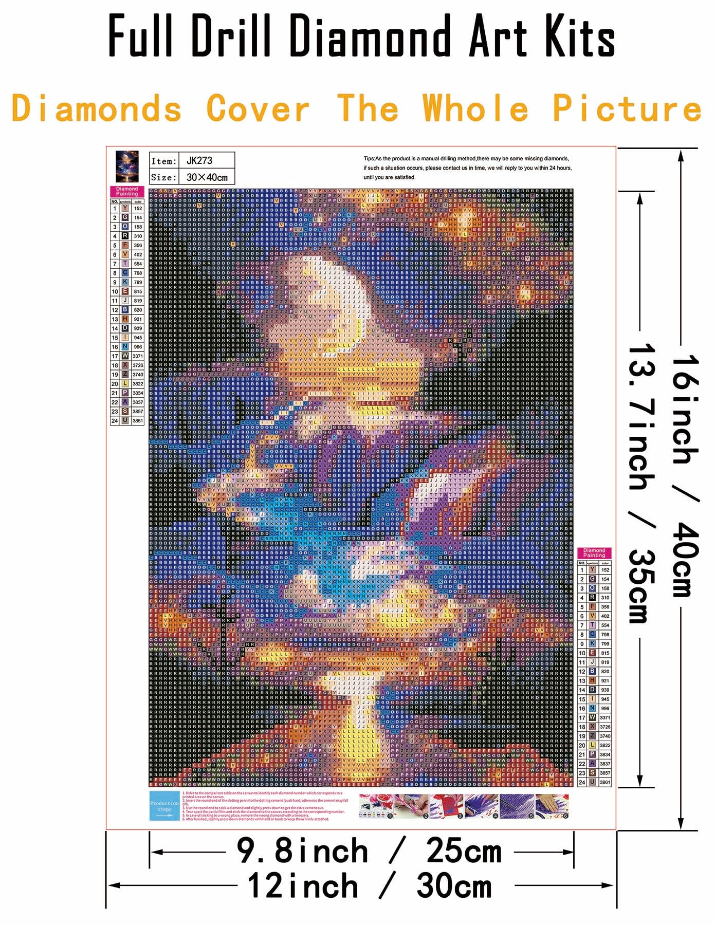 CHWGLFGG 5D Diamond Painting Kits for Adults Beginners, Moonlight Waterfall Diamond Art Kits, DIY Full Round Drill Night Moon Landscape Paint with Diamonds Gem Art, Home Wall Decor 12 x 16 Inch