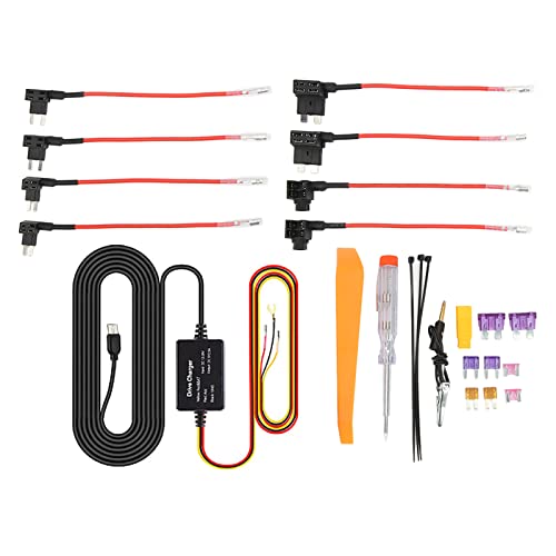 Astibym USB Hard Wire Kit, Easy Installation Overcurrent Protection Safe Dash Cam Hardwire Kit 12V‑28V to 5V for Mirror Cam(Micro)