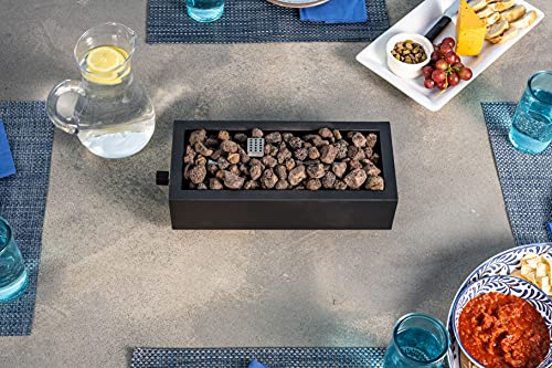 Bond Manufacturing 52148 Sara 15,000 BTU 14" Umbrella Hole Tabletop Firebowl, Black