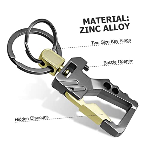 BESPORTBLE Beer Opener Car Decoration 2pcs Multifunctional Keychain Beer Zinc Alloy Portable Car Key Chain Car Keychain
