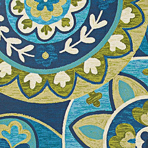 Couristan Covington Rip Tide/Ocean-Green, Indoor/Outdoor (8' x 11') Area Rug
