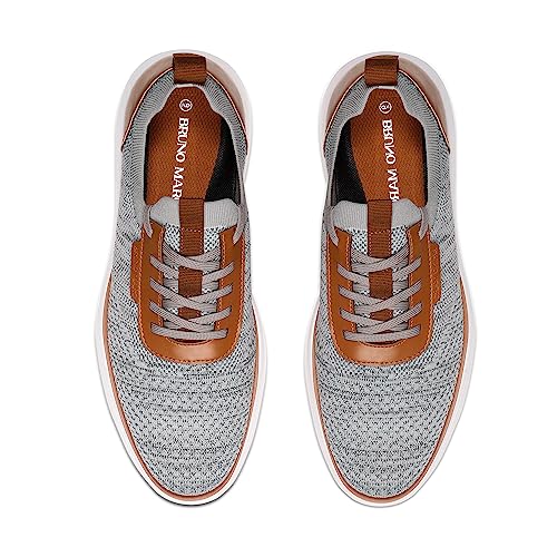 Bruno Marc Men's Mesh Dress Sneakers Casual Business Oxfords Comfortable Shoes, Grey, Size 9.5, SBOX2317M