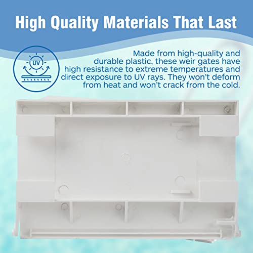 Calvana Exact Replacement 516252 White Weir Gate Assembly - Compatible with Bermuda Gunite Skimmer and Bermuda Skimmers - Vinyl Weir Gate Assembly - 8 1/2 Inches x 5 3/8 Inches Weir Gate