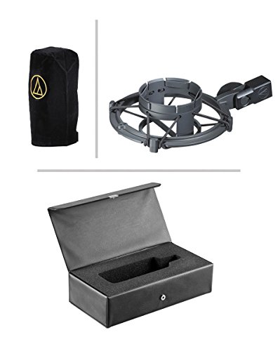 Audio-Technica AT4040 Cardioid Condenser Microphone Bundle with Boom Stand, Pop Filter, XLR Cable, and Austin Bazaar Polishing Cloth