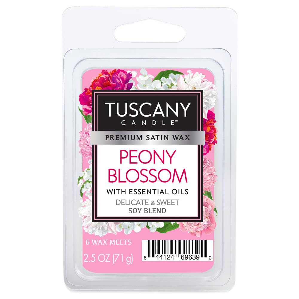 Empire Candle Peony Blossom Scented Wax Melt, 2.5 oz, Burn Time 4 Hours, Home Fragrance, Room Accessories
