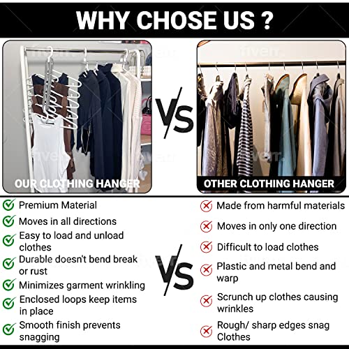 CJSI 2 Pack Shirt Hangers Space Saving, Wardrobe Plastic Hangers, Clothes Hangers Space Saving, Clothing Hangers, Space Saving Hangers for Clothes, Dormitory, Bedroom and Bathroom
