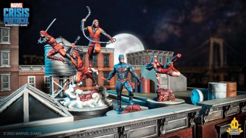 Atomic Mass Games Marvel: Crisis Protocol Shadowland Daredevil & Elektra Character Pack - Unleash Daredevil's Dark Side! Tabletop Superhero Game, Ages 14+, 2 Players, 90 Minute Playtime, Made