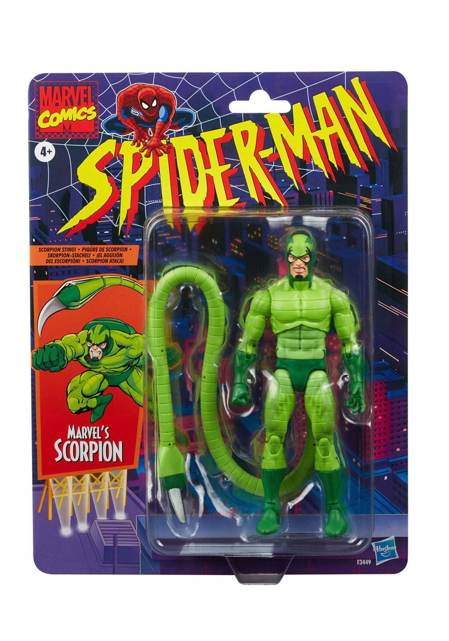 Marvel Legends Series Comics Scorpion 6-inch Action Figure Toy, 4 YEARS+, 5 Accessories
