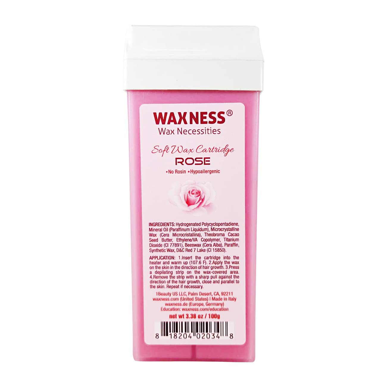 Wax Necessities Rose Soft Wax Cartridge 3.38 Ounces Pack of 6