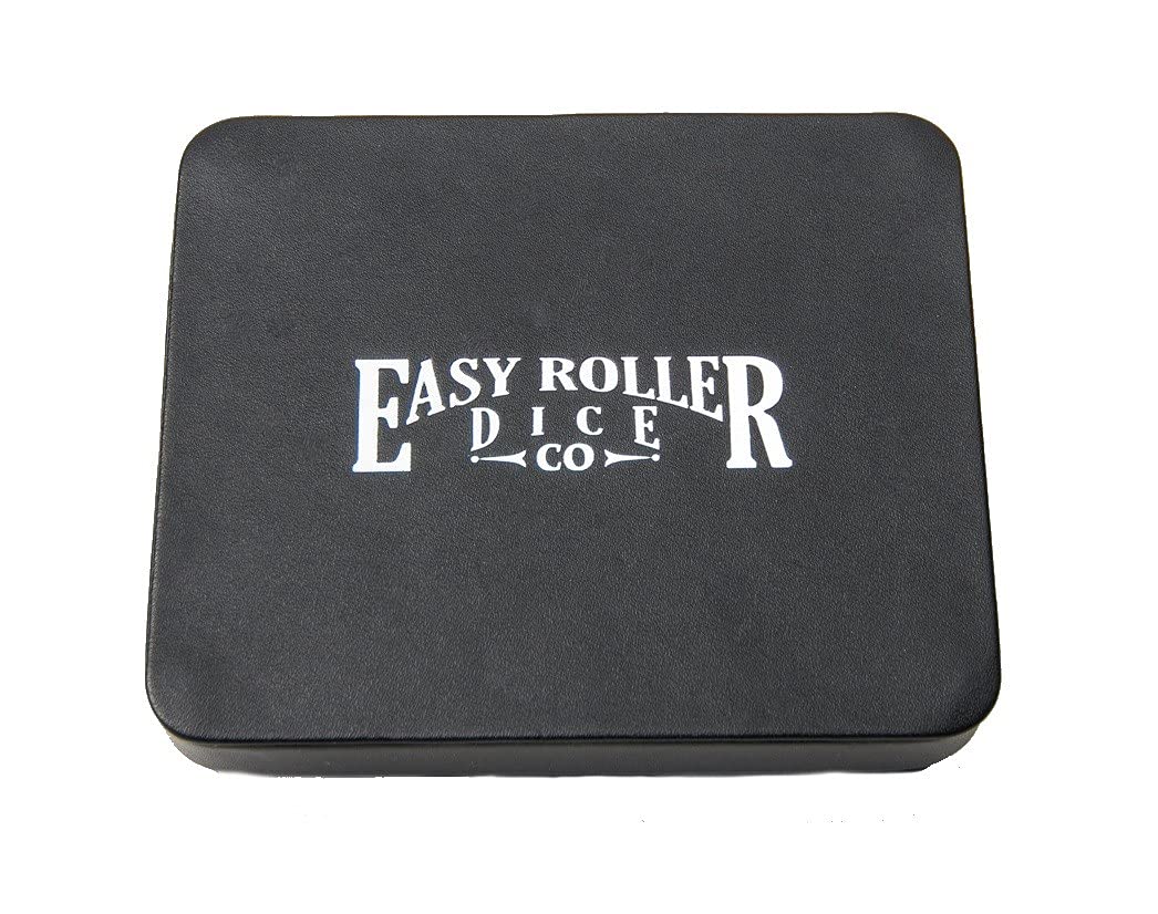 Leather Lite Dice Display and Storage Case - Perfect for Plastic, Metal, Stone, or Wood Dice (Raven)