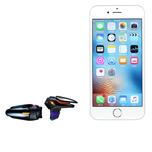 BoxWave Gaming Gear Compatible With iPhone 6s Plus - Touchscreen QuickTrigger Auto, Trigger Buttons Autofire Gaming Mobile FPS - Jet Black