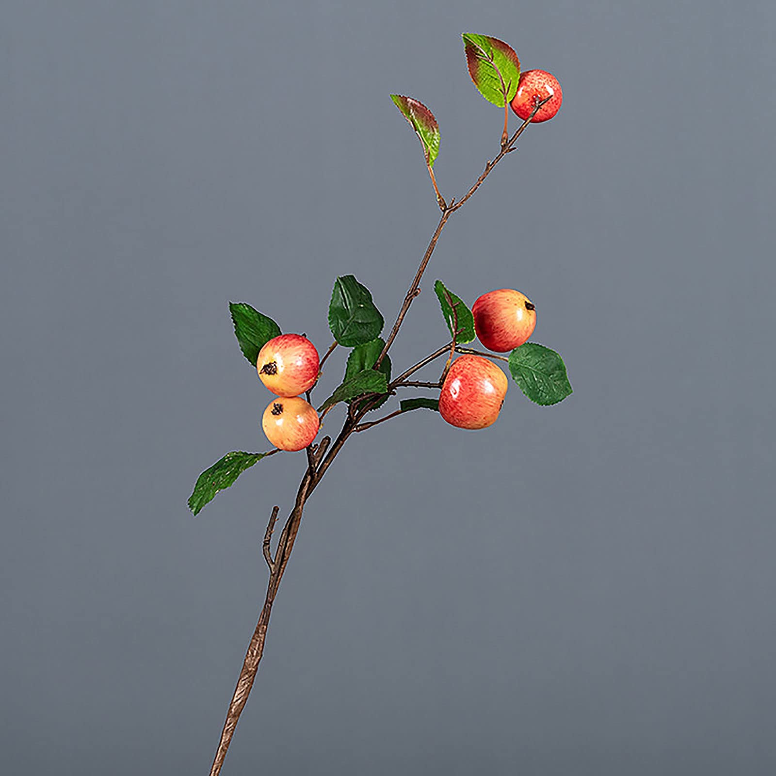 GWOKWAI 3Pcs Artificial Apple Branch, 19In Fake Apple Tree Simulation Lemon Branches with Artificial Fruit Apple for Home Wedding Party Garden Decoration Flower Arrangement Art