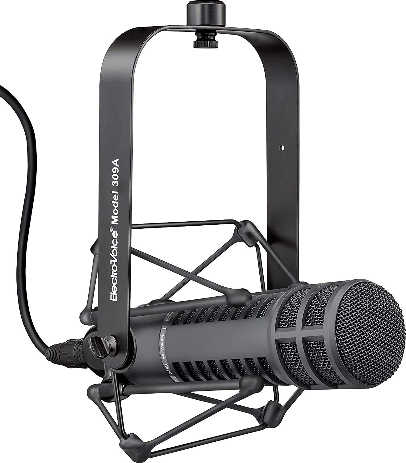 Electro-Voice RE20-BLACK Dynamic Broadcast Announcer Microphone, Black (RE20)