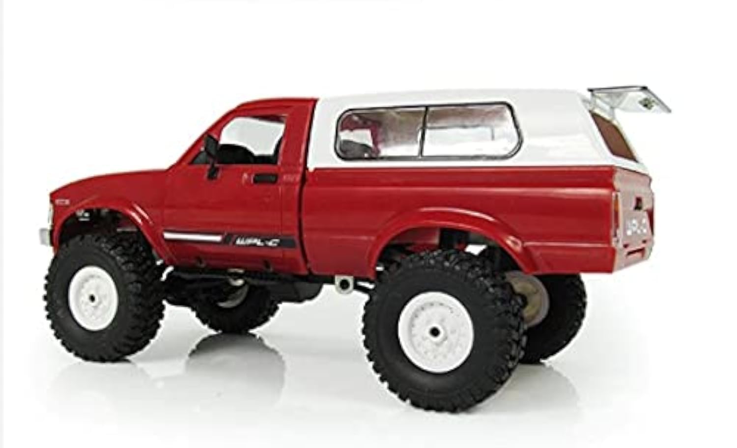 FMTStore WPL C24 1/16 2.4GHz 4WD RC Car Crawler w/Headlight Remote Control Crawler Off-Road Pick-up Truck RTR Toy Boy, Girl and Adult (Red)