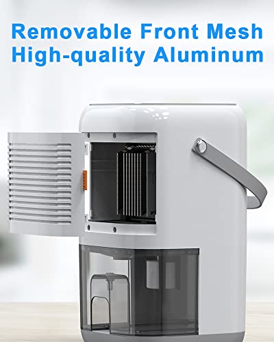 Small Dehumidifiers for Home, AIERVEN 49 OZ Quiet Dehumidifier with Auto Shut Off, Portable Dehumidifiers for Bedroom, Bathroom Closet, RV, 2600 Cubic Feet (280 sq ft)