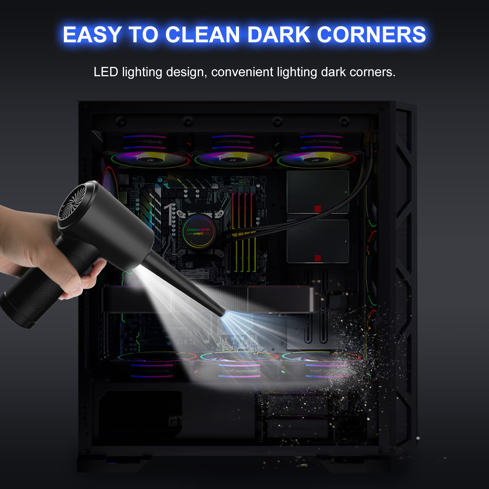 BENMA Compressed-Air-Dusters-Electric-Duster-110000RPM - Air Blower for Computer Keyboard Cleaner - Cordless Air Computer PC Duster Electric Air Duster (51000)