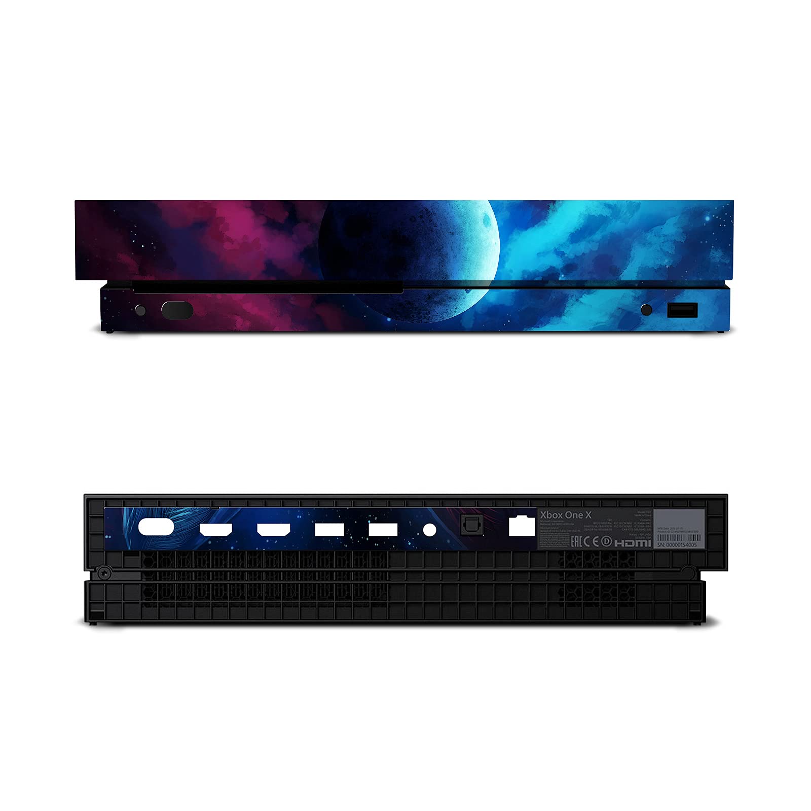 Head Case Designs Officially Licensed Jonas "JoJoesArt" Jödicke Wolf Galaxy Art Mix Vinyl Sticker Gaming Skin Case Cover Compatible With Xbox One X Console and Controller Bundle