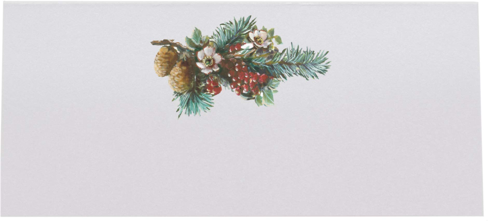 Christmas and Holiday Pine Boughs Printable Place Cards, Set of 60 (10 Sheets), Laser & Inkjet Printers - Wedding, Party, Dinner, and Special Events - Made in the USA