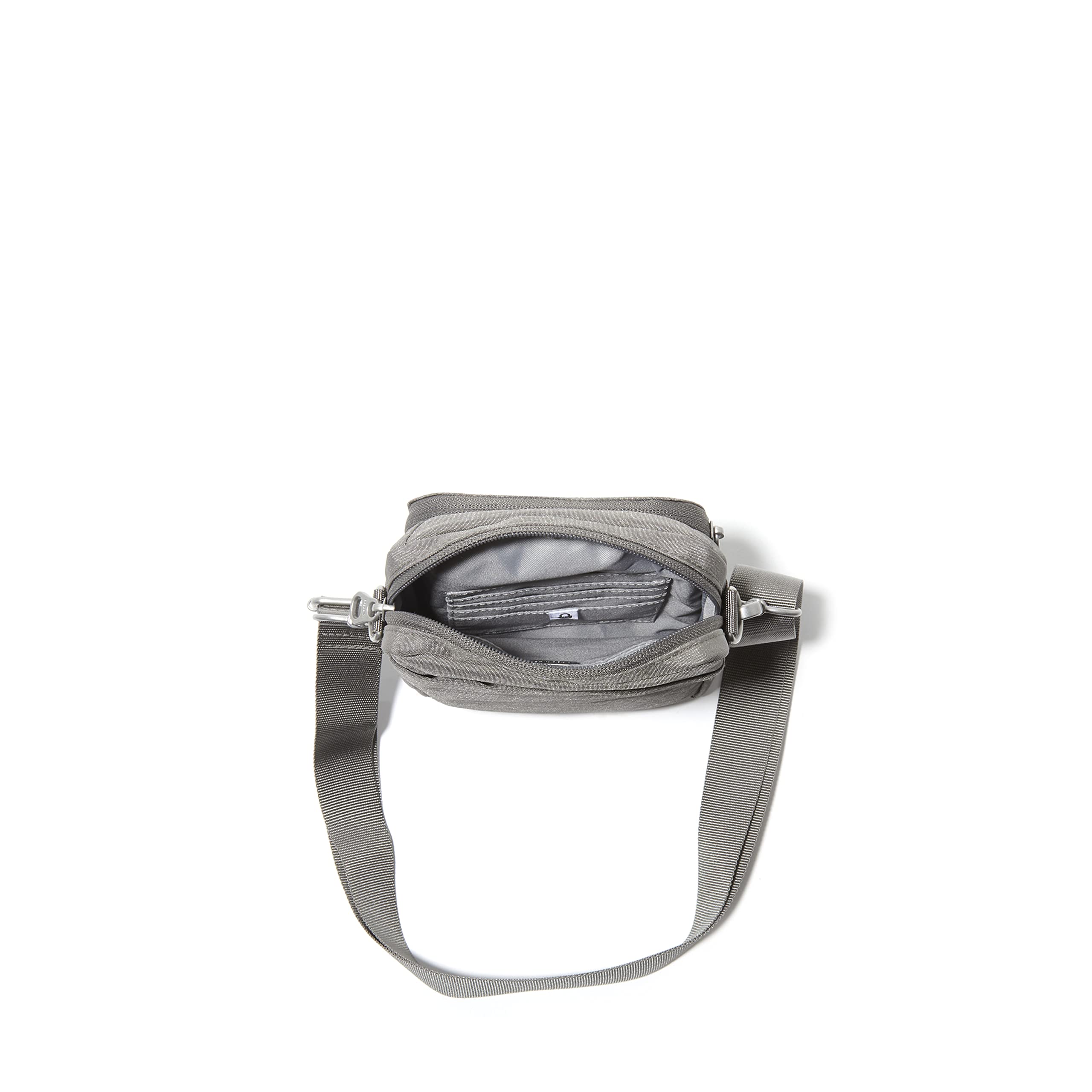 Baggallini Womens Urban Explorer Mini Crossbody, Sterling Shimmer, One Size US
