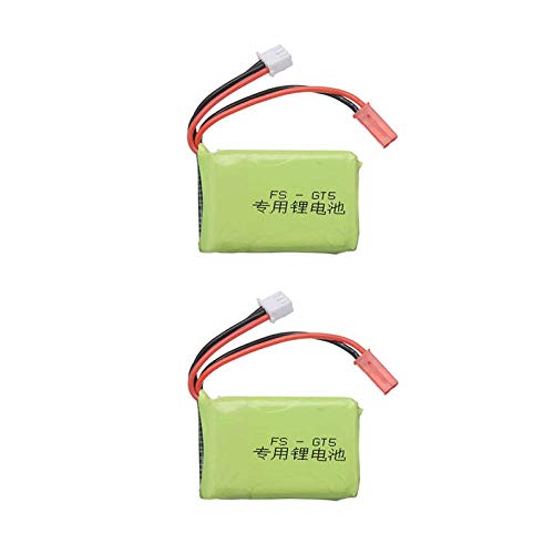 High-performance battery backup 3pcs 7.4V 1500mAh Rechargeable Remote Control Lithium Battery Transmitter Battery for FS-GT5 RC Models Parts Toys Battery-2pcs and Cable ( Color : 3pcs and Cable )