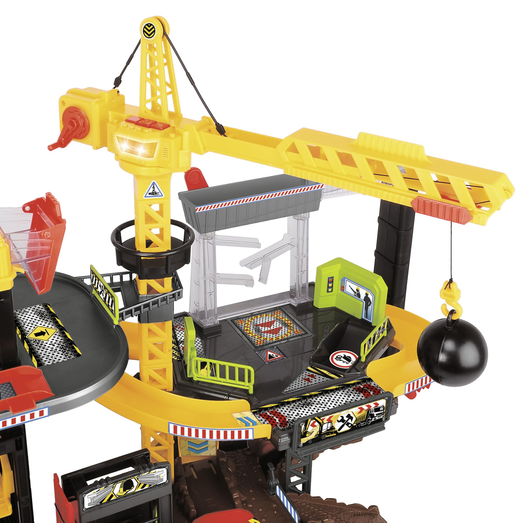 DICKIE TOYS Construction Playset with 4 Die-Cast Cars