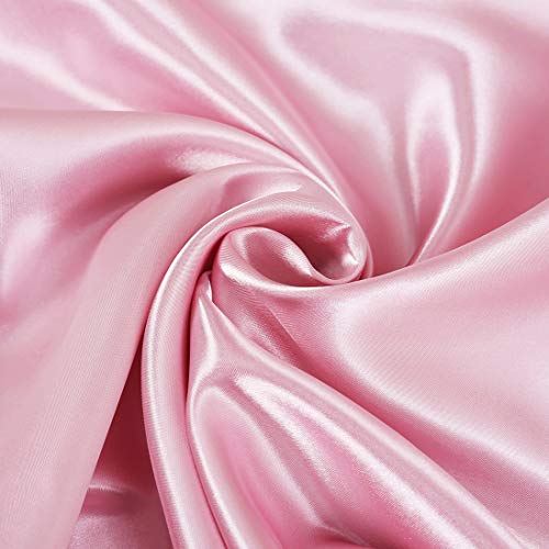 Chonty Satin Pillowcase for Hair and Skin, Cooling Satin Pillow Case Cover Silk Pillowcase Set of 2 with Envelope Closure (20x40, Pink)