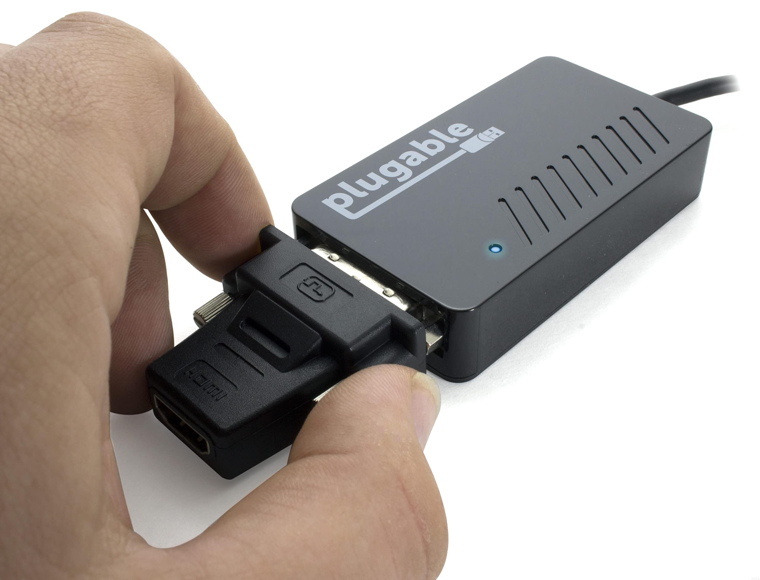 Plugable USB 3.0 to DVI/VGA/HDMI Video Graphics Adapter for Multiple Monitors up to 2048x1152 Supports Windows 11, 10, 8.1, 7, XP, and Mac 10.14+