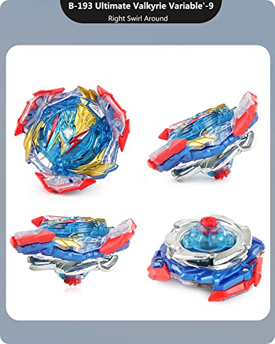 Desamvap Bey Battling Tops Burst Pro Series Dynamite B-193 Ultimate Valkyrie Variable'-9 Bey Blades with Launcher & Grip Battle Game Set Right Spin DB Layer System, Toys Gifts for Kids Children Boys