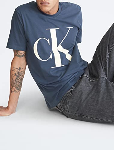 Calvin Klein Men's Monogram CK Jeans Crewneck T-Shirt, Ink