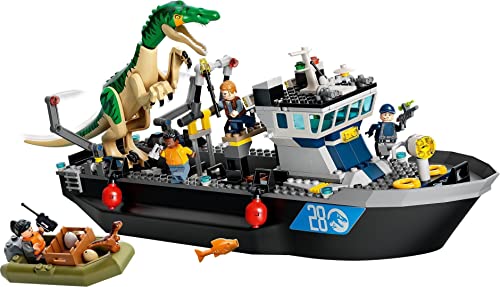 LEGO® Jurassic World Baryonyx Dinosaur Boat Escape 76942 Building Kit; Cool Toy Playset for Creative Kids