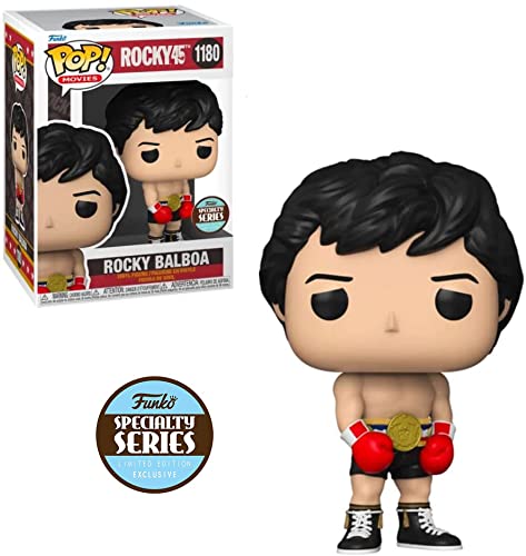 Rocky 45th Rocky Balboa with Belt Specialty Series Pop Protector Bundle - Balboa with Belt Specialty Series Pop Figurine 3.75 Inch Rocky 45th Anniversary Collection with Plastic Protector