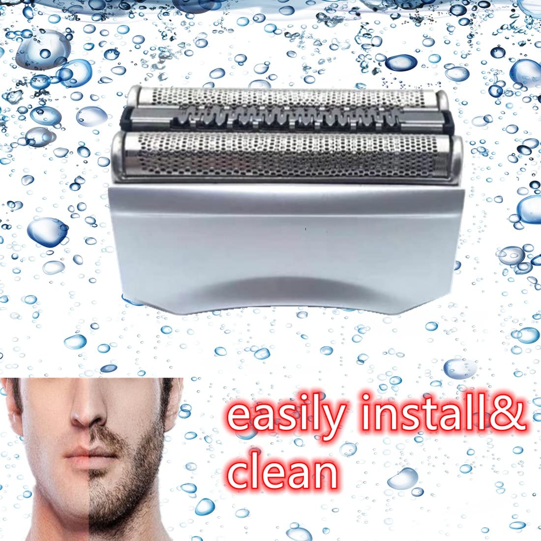 Benzili for Braun Series 7 70S Electric Shaver Replacement Head Cassette fit for Series 7 Shavers 720,750CC,760CC,765CC,790CC,799,797,Shaver Foil Cassette Head Replacement Part–Silver