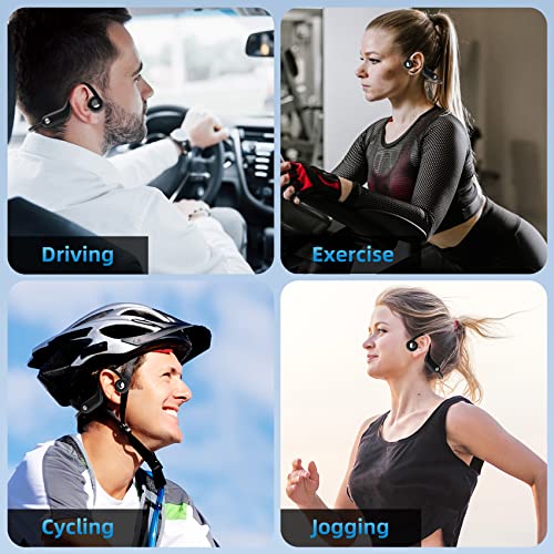 CHENSIVE Bone Conduction Headphones Wireless Bluethooth 5.2 Open Ear Headphones Sport Headphones Earbuds Waterproof with Built-in Mic for Workouts, Running, Cycling, Driving