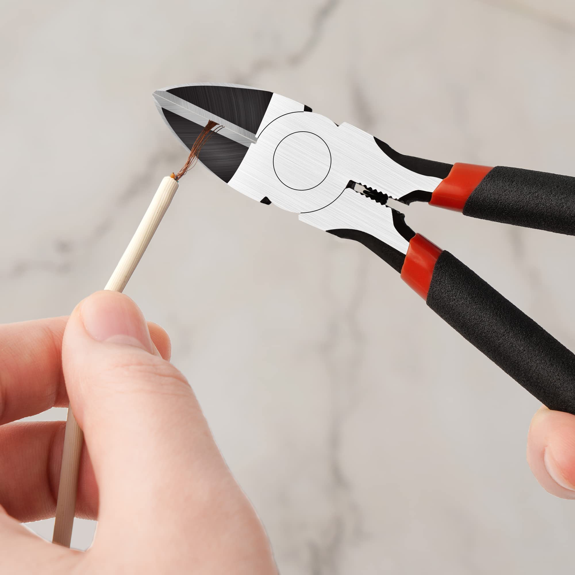 BOENFU Wire Cutters for Crafting 2 Pack Heavy Duty Nippers Tool Jewelry Pliers Flush Cutters for Artificial Flowers, Jewelry Making, Chicken Wire, Electronics, 6 Inch, Black