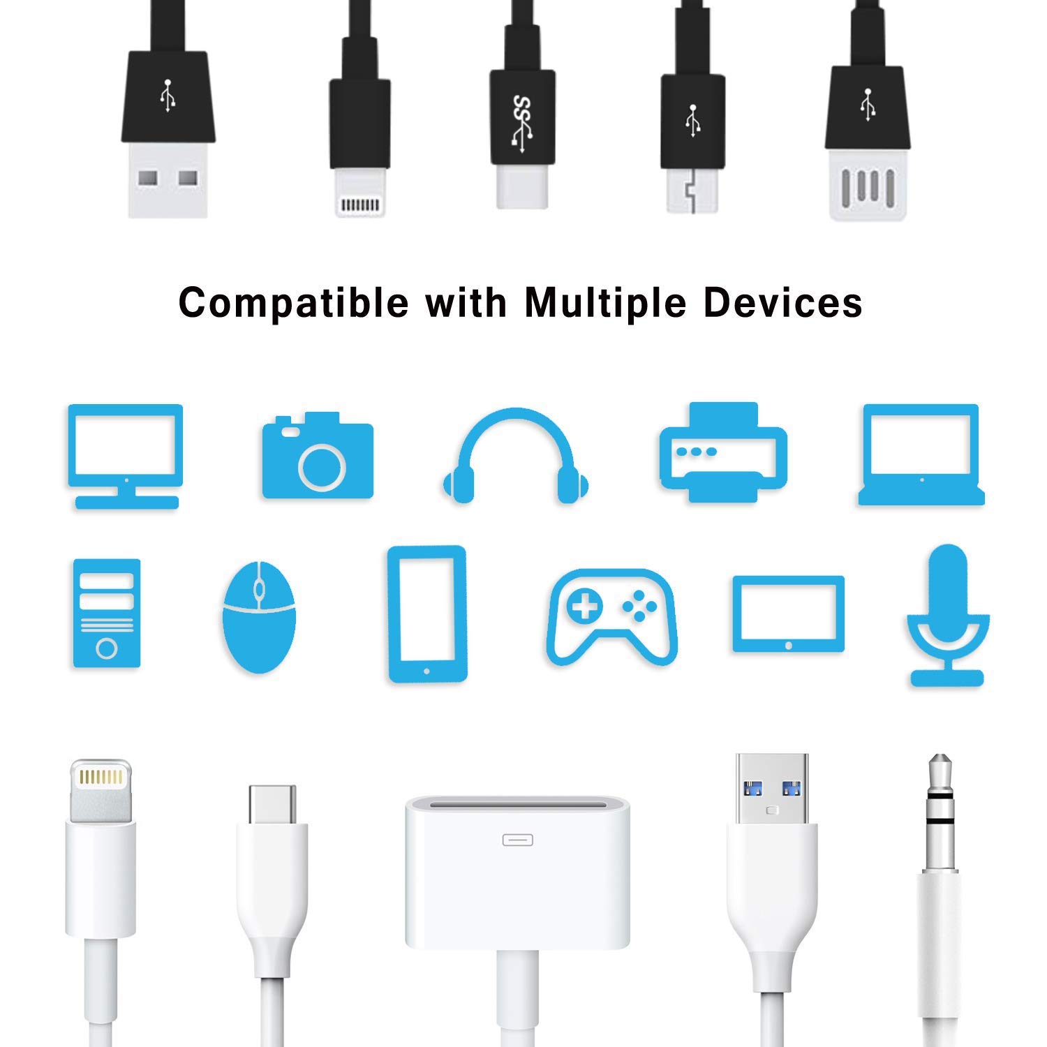 Rancco Cable Protector/Wire Repair/Pets Chew Cable Protector/Headphone Saver, 8 Pc Spiral Cable Strain Relief Cable Wrap Tube Charger Cord Sleeve, USB Date Cable Saver[3.9ft/pc]