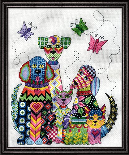 Design Works Crafts Patchwork Dogs Counted Cross Stitch Kit, Various